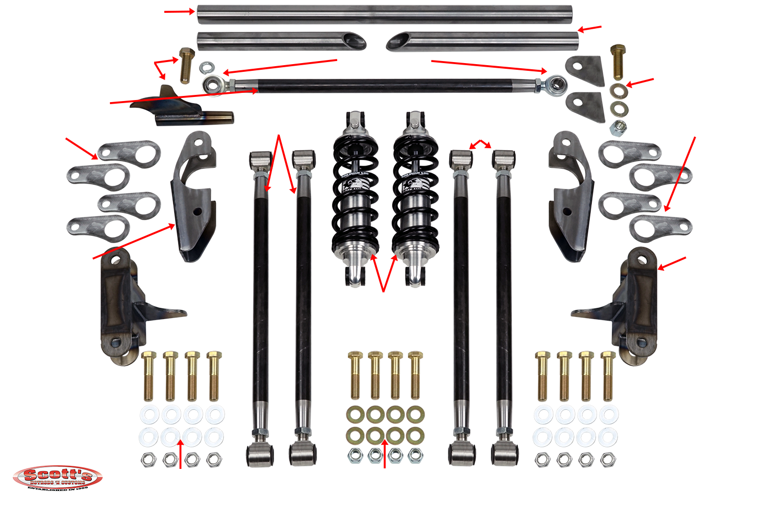 4-Bar Rear Suspension – Coilovers – Scotts Hotrods